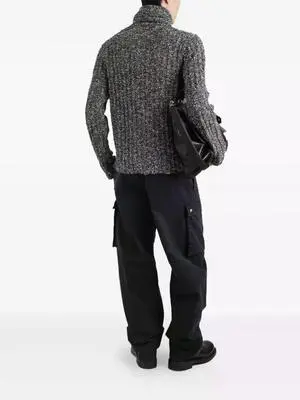 Dolce & Gabbana Roll-neck Speckled Sweater - White