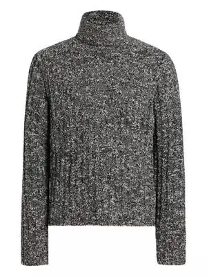 Dolce & Gabbana Roll-neck Speckled Sweater - White