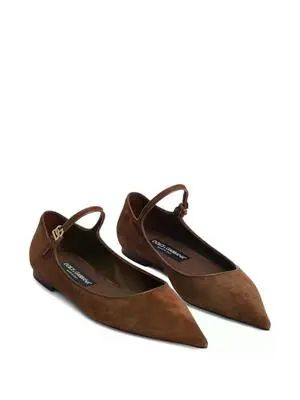 Dolce & Gabbana Pointed-toe Ankle-strap Flats