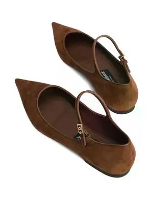 Dolce & Gabbana Pointed-toe Ankle-strap Flats