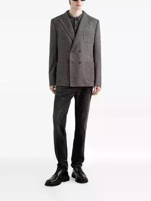 Dolce & Gabbana Long-sleeve Polo Shirt - Grey