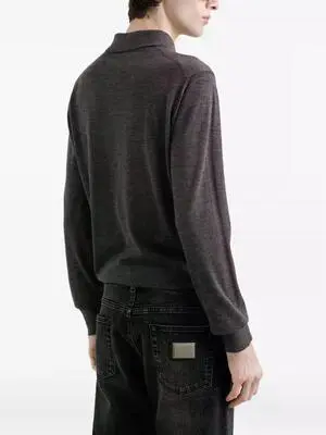 Dolce & Gabbana Long-sleeve Polo Shirt - Grey