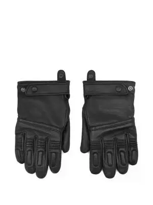 MAISON MARGIELA Panelled Leather Gloves - Black