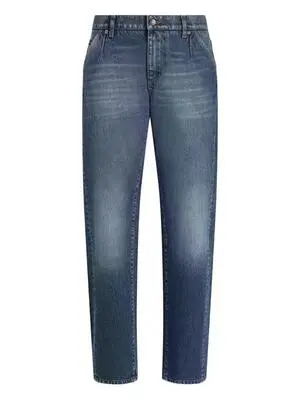 Dolce & Gabbana Logo-plaque Jeans - Blue