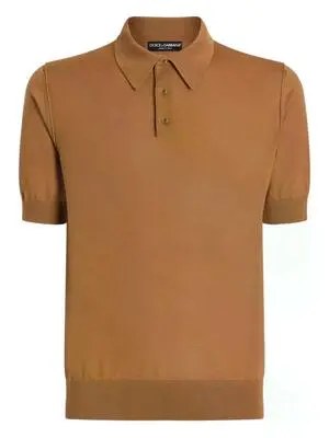 Dolce & Gabbana Fine-gauge Cashmere Polo Shirt - Brown
