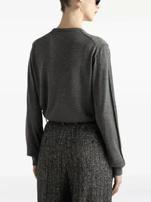 Dolce & Gabbana Logo-embroidered Relaxed Fit Sweater - Grey