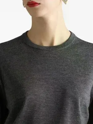 Dolce & Gabbana Logo-embroidered Relaxed Fit Sweater - Grey