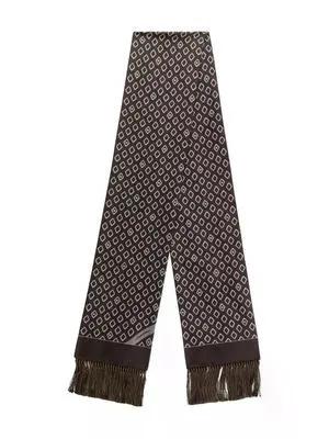 Dolce & Gabbana Geometric-pattern Silk Scarf - Brown