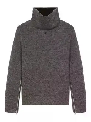 COURREGES High-neck Sweater - Grey