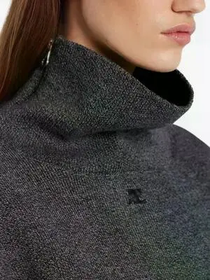 COURREGES High-neck Sweater - Grey