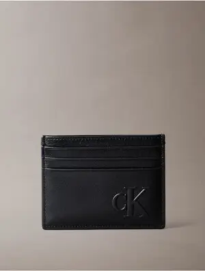 Calvin Klein Saffiano Leather Card Case - Black