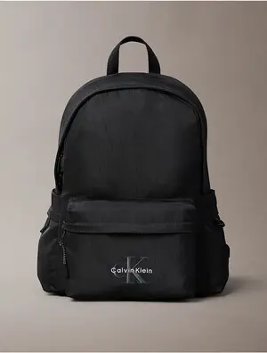 Calvin Klein Nylon Round Backpack Black
