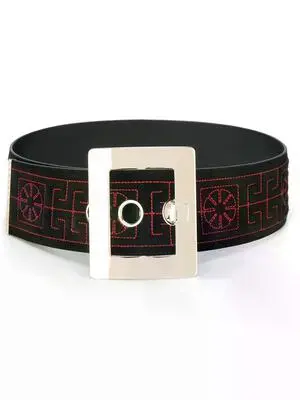 Versace Greek Velvet Belt - Black