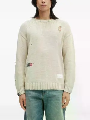NEIGHBORHOOD Distressed Embroidered Sweater