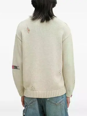 NEIGHBORHOOD Distressed Embroidered Sweater