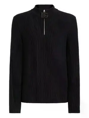 Dolce & Gabbana Logo-detail Half-zip Sweater