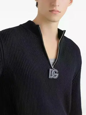 Dolce & Gabbana Logo-detail Half-zip Sweater