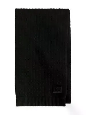 Dolce & Gabbana Ribbed Knit Scarf - Black