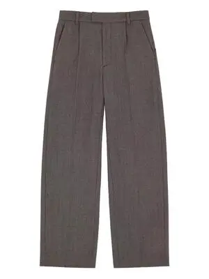 MAISON MARGIELA Pleated Herringbone Trousers