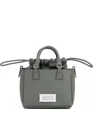 MAISON MARGIELA 5ac Horizontal Leather Tote Bag - Grey