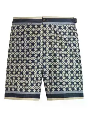 Dolce & Gabbana Geometric-pattern Swim Shorts - Blue