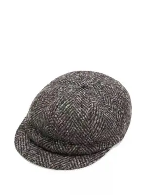 Dolce & Gabbana Herringbone Wool Hat - Brown