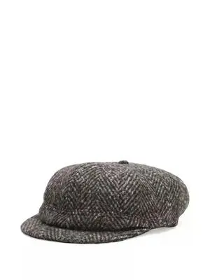 Dolce & Gabbana Herringbone Flat Cap - Brown