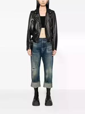R13 Cuffed Drop Jeans