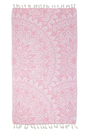 INFUSEZEN Mandala Organic Turkish Towel - Light Pink