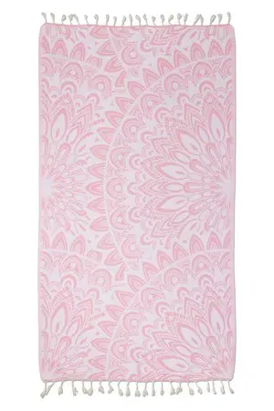 INFUSEZEN Mandala Organic Turkish Towel - Light Pink