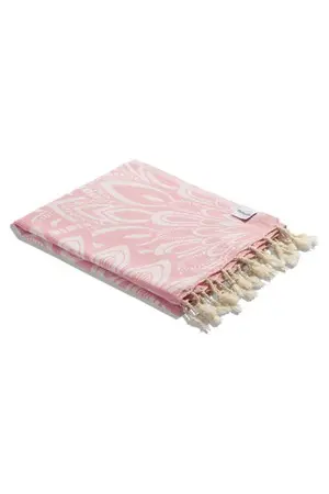 INFUSEZEN Mandala Organic Turkish Towel - Light Pink