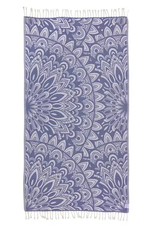 INFUSEZEN Mandala Organic Turkish Towel Navy