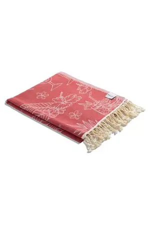 INFUSEZEN Tropical Drink Organic Turkish Towel - Red