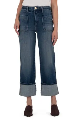 Kut From The Kloth Sienna Cuffed High-waist Jeans