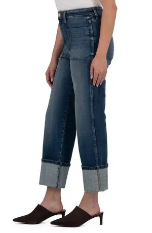 Kut From The Kloth Sienna Cuffed High-waist Jeans