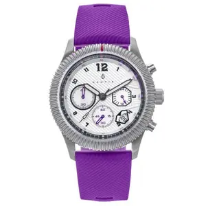 NAUTIS Meridian Chronograph Strap Watch With Date - Purple