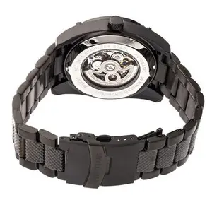 HERITOR AUTOMATIC Daniels Semi-skeleton Leather-band Watch - Grey