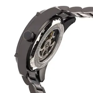 HERITOR AUTOMATIC Daniels Semi-skeleton Leather-band Watch - Grey