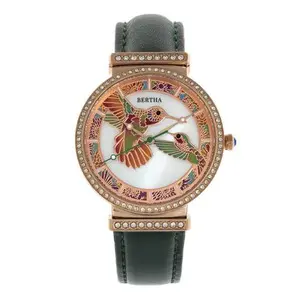 BERTHA WATCHES Mother-of-pearl Bracelet Watch - Rose Gold/green