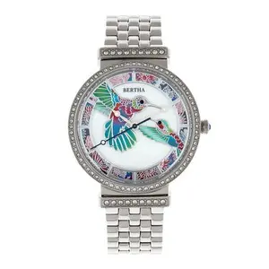 BERTHA WATCHES Mother-of-pearl Bracelet Watch - Silver