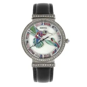 BERTHA WATCHES Mother-of-pearl Bracelet Watch - Silver/black