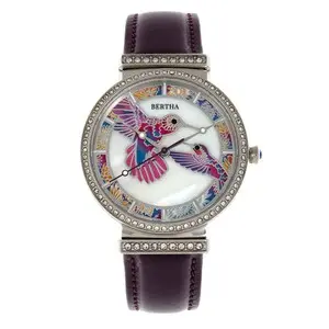 BERTHA WATCHES Mother-of-pearl Bracelet Watch - Silver/purple