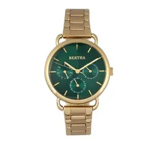 BERTHA WATCHES Gwen Leather-band Watch With Day And Date - Gold