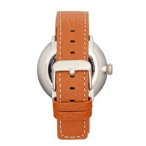 SIMPLIFY Leather-band Watch With Date - Brown/silver