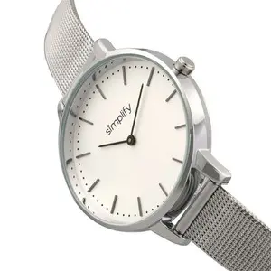 SIMPLIFY Mesh Bracelet Watch - Silver