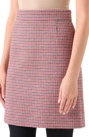 Akris Houndstooth Virgin Wool Skirt
