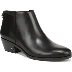 Sam Edelman Petty Leather Bootie - Black Smooth