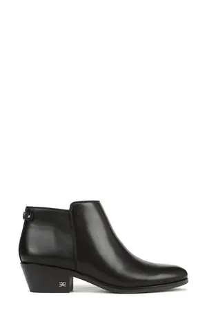 Sam Edelman Petty Leather Bootie - Black Smooth