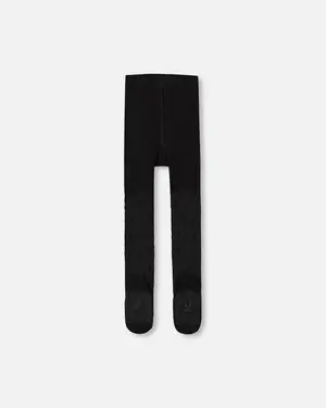 DEUX PAR DEUX Knit Tights With Star Pattern - Black