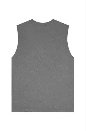 DALIX Embroidered Astronaut Muscle Tank - Deep Htr